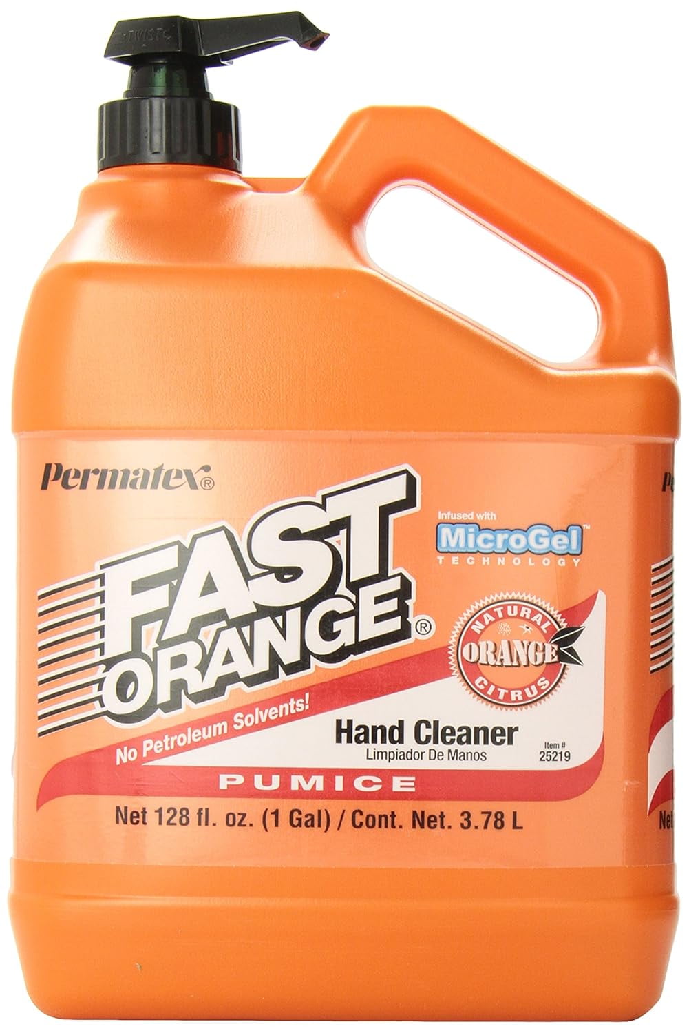 Permatex 25219-4PK Fast Orange Pumice Lotion Hand Cleaner with Pump, 1 ...