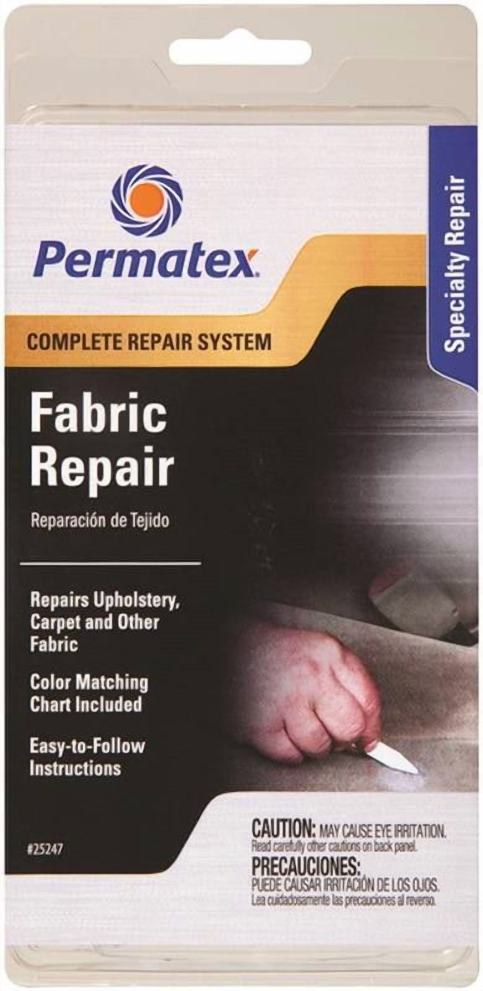 Permatex 25247 All Purpose Fabric Repair Kit for Automobile Upholstery ...