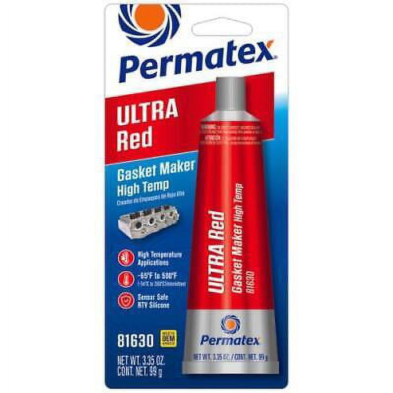 Permatex 3.35 oz Ultra Type-1 High Temperature Gasket Maker, Red ...