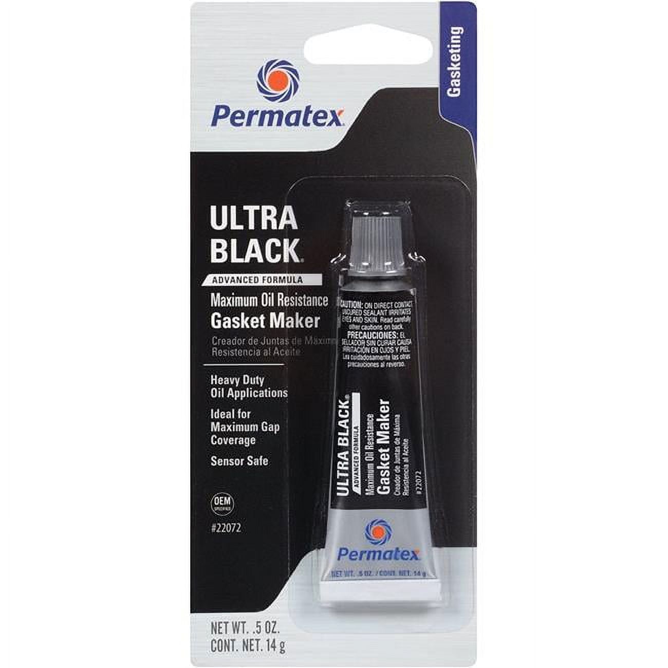 Permatex 5 oz Permatex Ultra Black Maximum Oil Resistance RTV Silicone ...