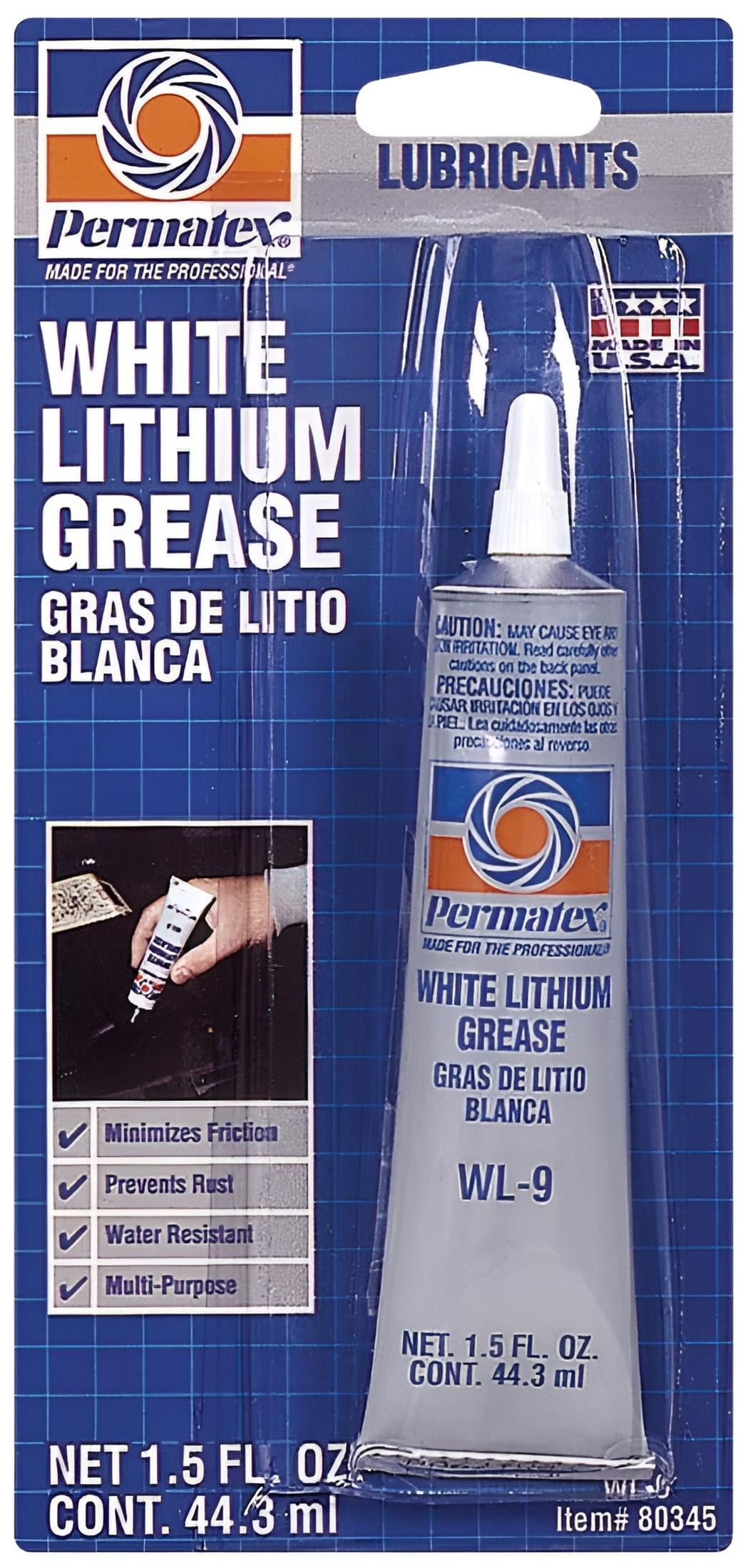 Permatex White Lithium Grease, High Temperature Multi-Purpose Lubricant ...
