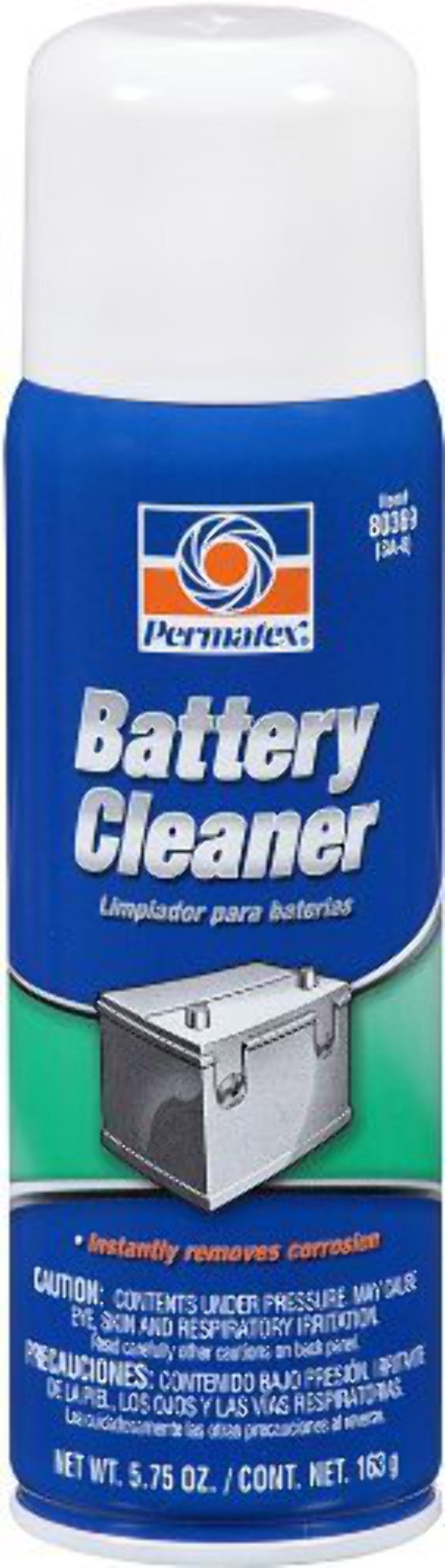 Permatex 80369 Battery Cleaner, 6oz Aerosol Spray for Car, Cable ...