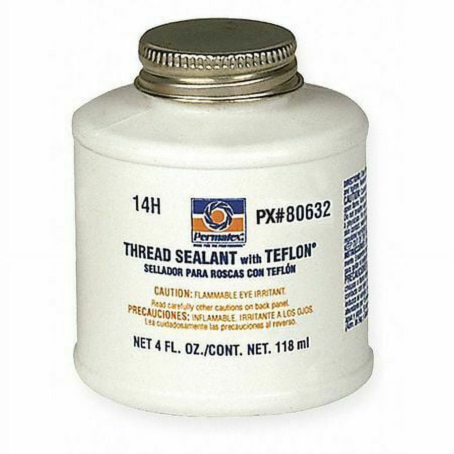 Permatex 80632 Thread Sealant With Ptfe,4 Oz.,White - Walmart.com