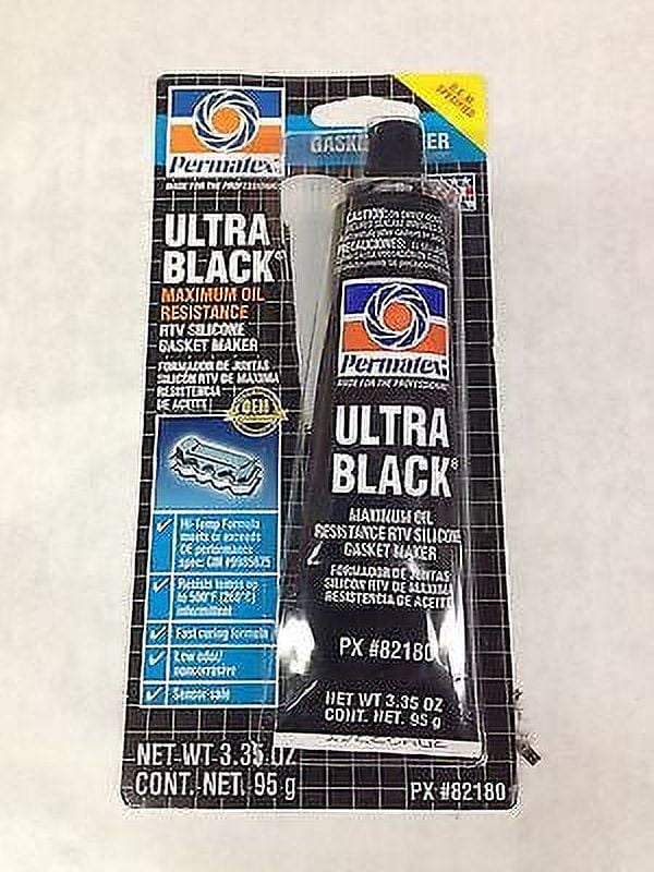 Permatex 82180 Ultra Black Hi-Temp RTV Silicone Gasket Maker 3.35 oz ...