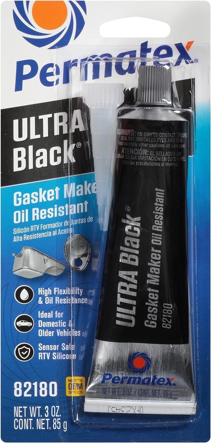 Permatex 82180 Ultra Black Maximum Oil Resistance RTV Silicone Gasket ...