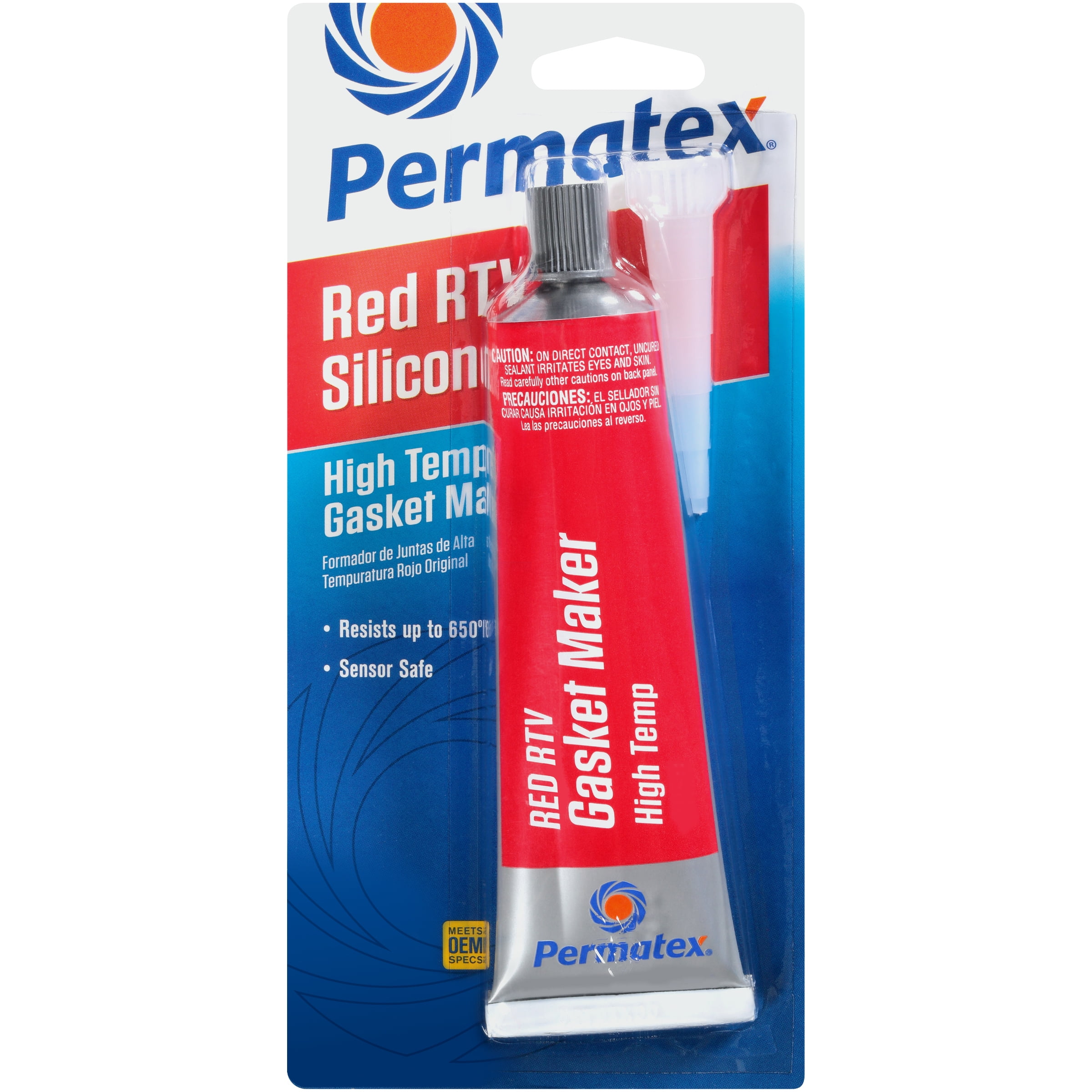 Permatex High-Temp Red RTV Silicone Gasket Maker - 75152 - Walmart.com