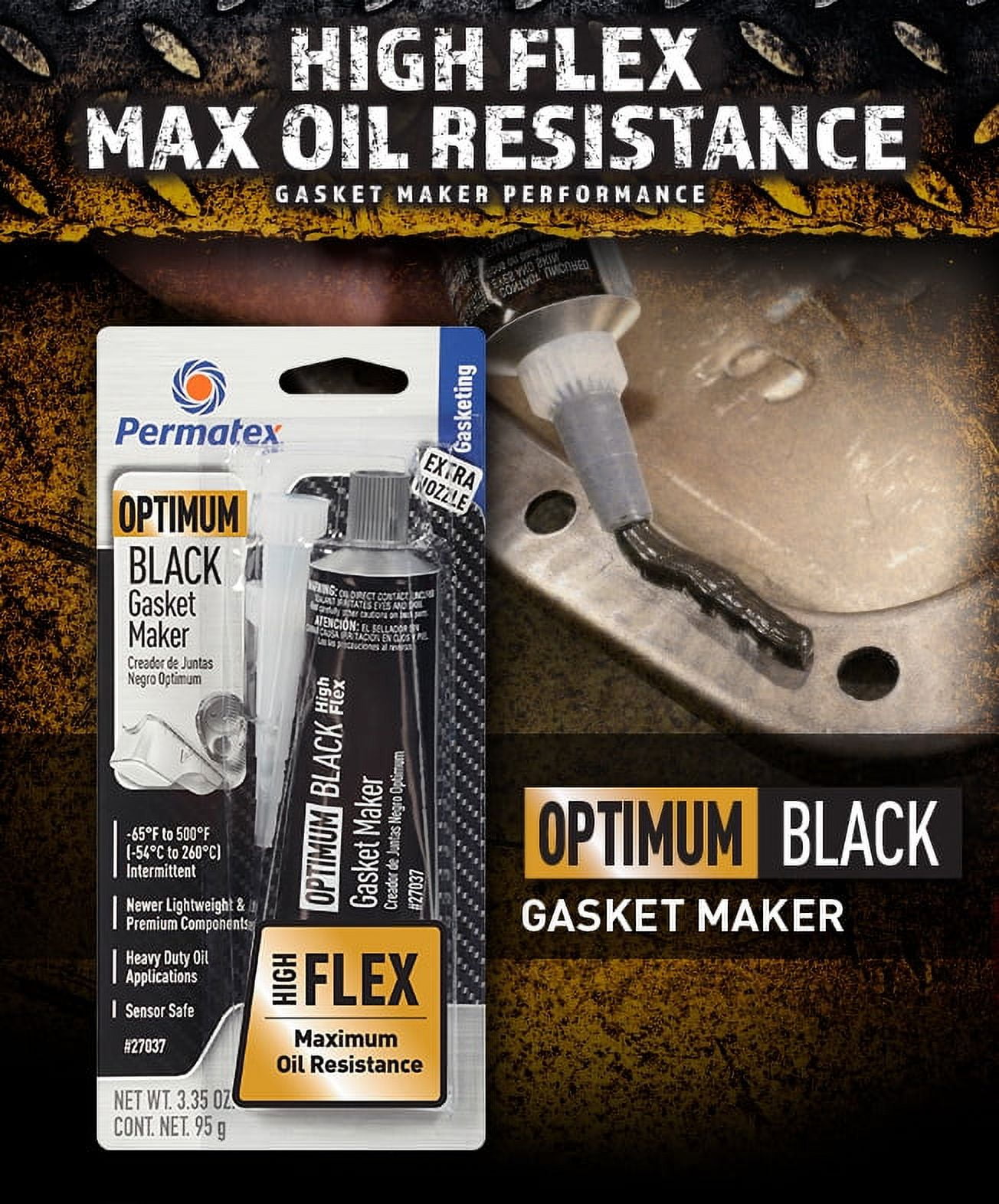 Permatex Optimum Black RTV Silicone Gasket Maker, 3.35 oz - Sensor-Safe ...