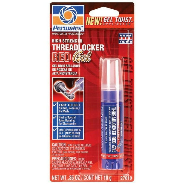 Permatex Red Threadlocker Gel Tube 10g - Walmart Business Supplies
