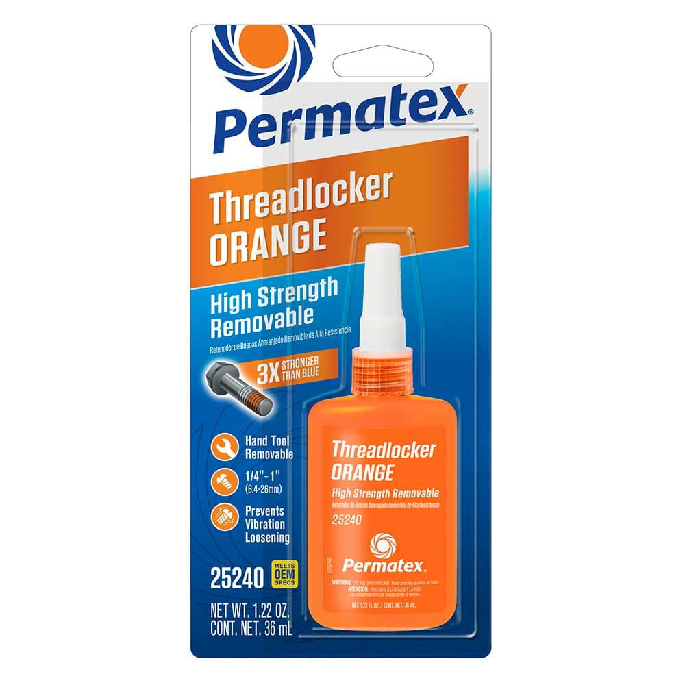 Permatex Threadlocker High Streng th Orange 35ml Bottle - Walmart.com