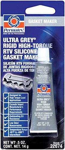 Permatex Ultra Grey Rigid High-Torque RTV Silicone Gasket Maker, .5oz ...