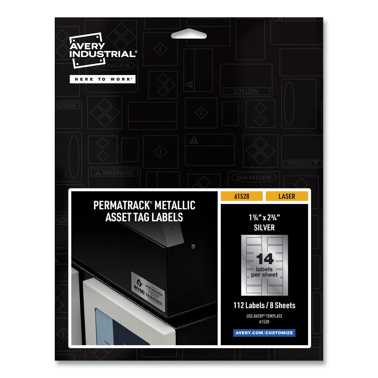 Permatrack Metallic Asset Tag Labels, Laser Printers, 1.25 X 2.75 ...