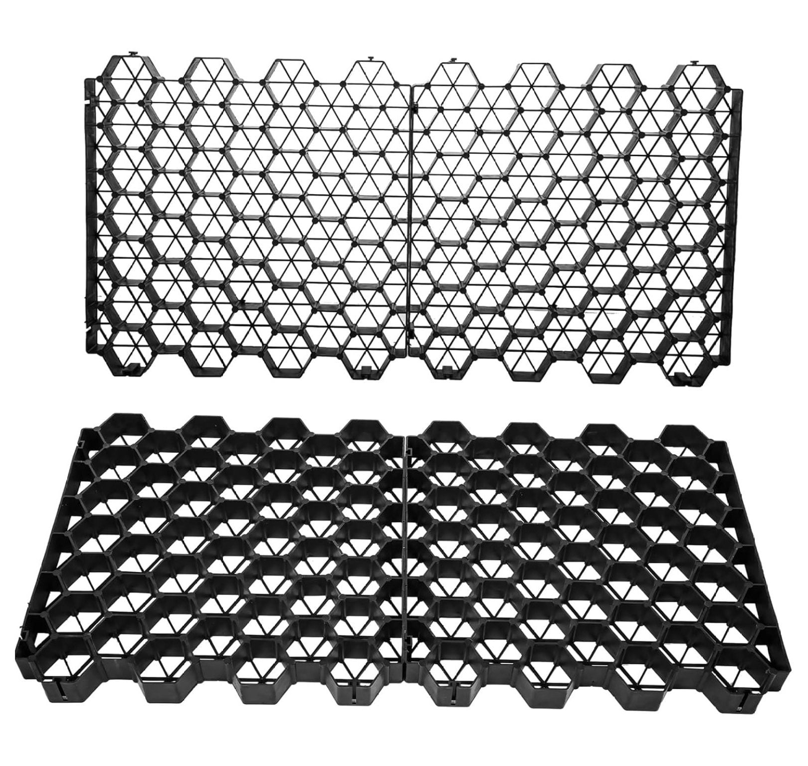 Permeable Pavers 1.9" Depth Gravel Driveway Grid Flat-Interlocked Grass ...