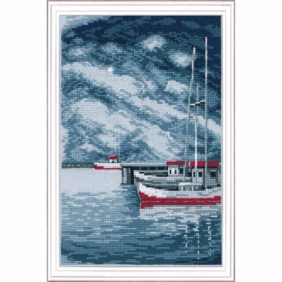 Permin® Pier & Boats Counted Cross-Stitch Kit - Walmart.com