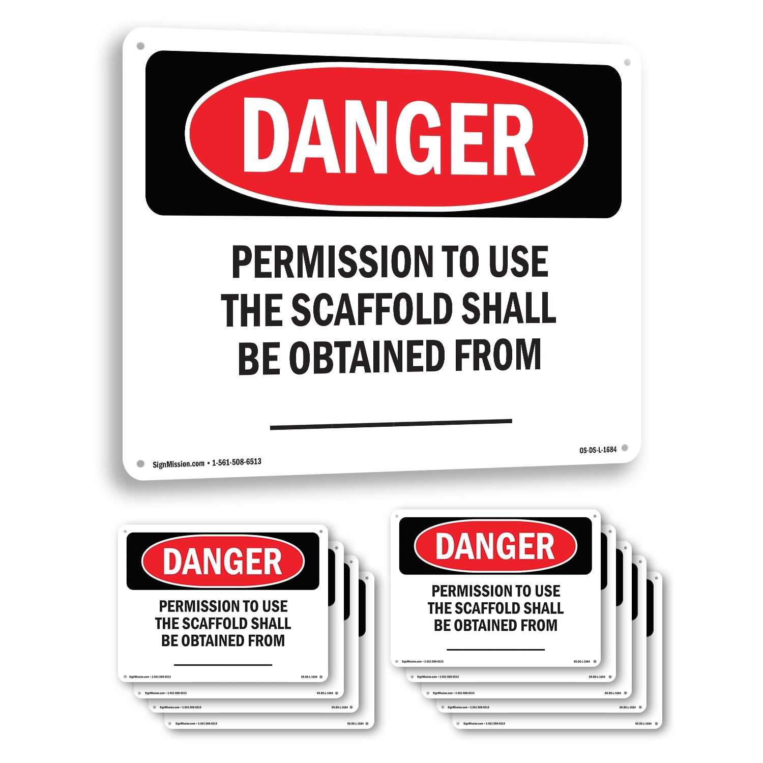 Permission To Use The Scaffold Obtained from OSHA Danger Rigid Plastic ...