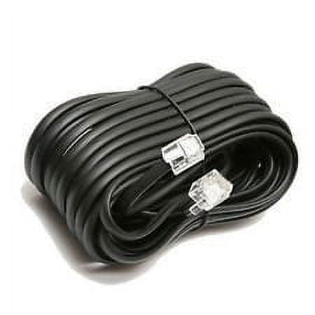 Permo 50 Feet Black Telephone Extension cord cable Line Wire - Walmart.com