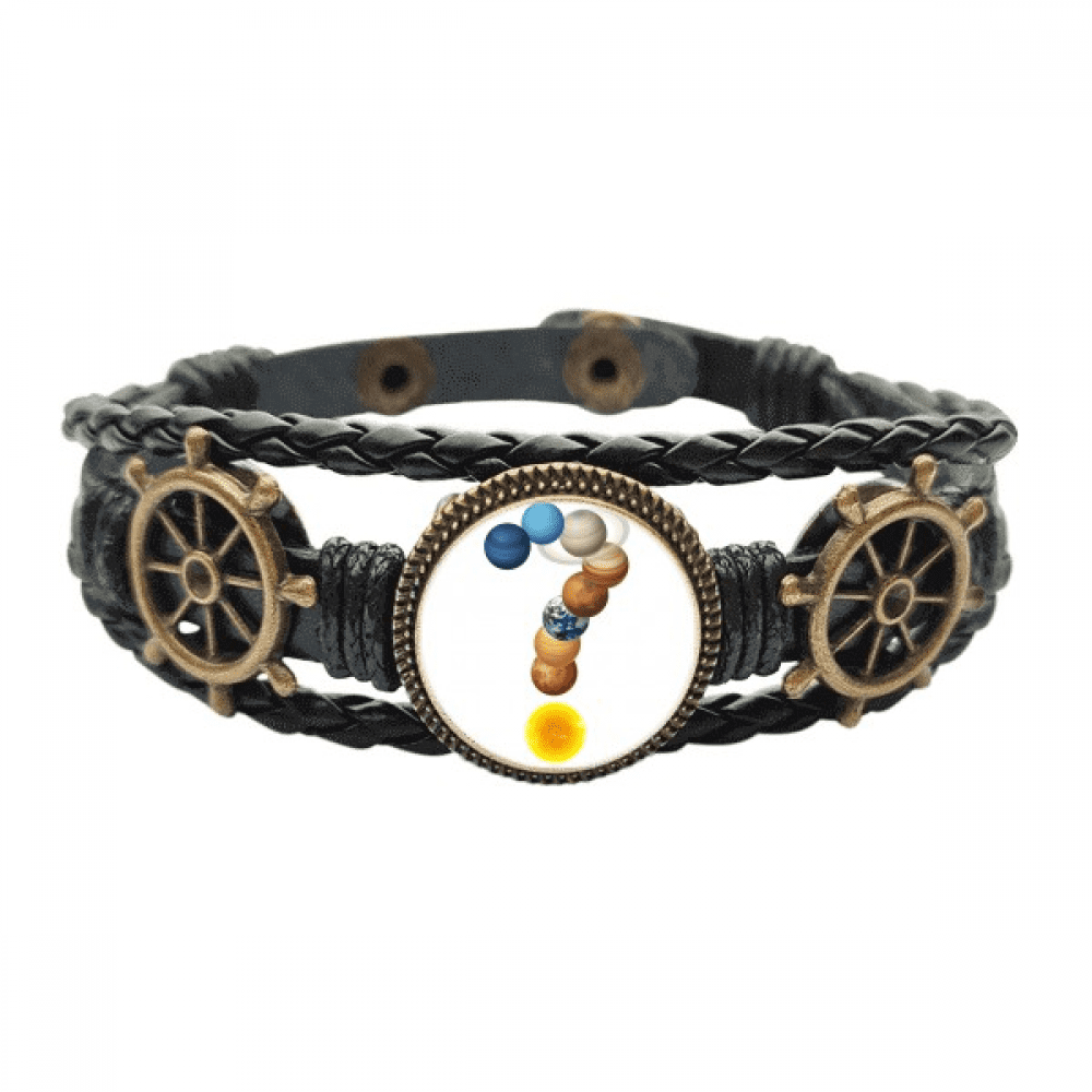 Permutation Combination Planetary Question Marks Leather Braided Ocean ...