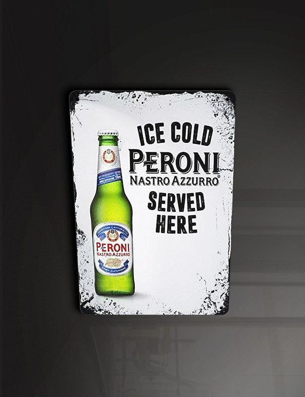 Peroni Beer Pub Alcohol Bar Lager Metal Sign Metal Plaque Wall Art ...