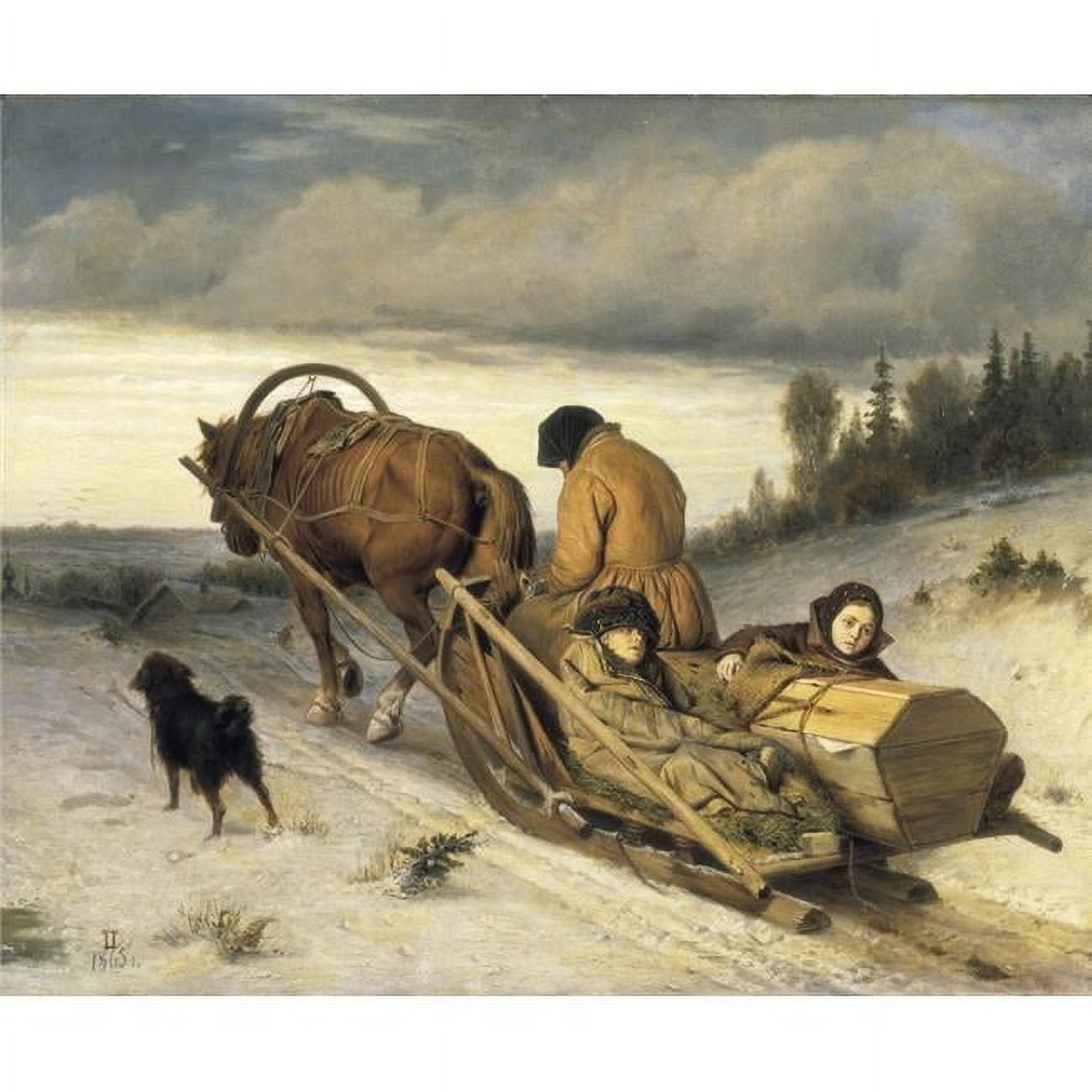 Perov Vasily (1833-1882). Seeing-Off Of The Dead Man. 1865. Oil On ...