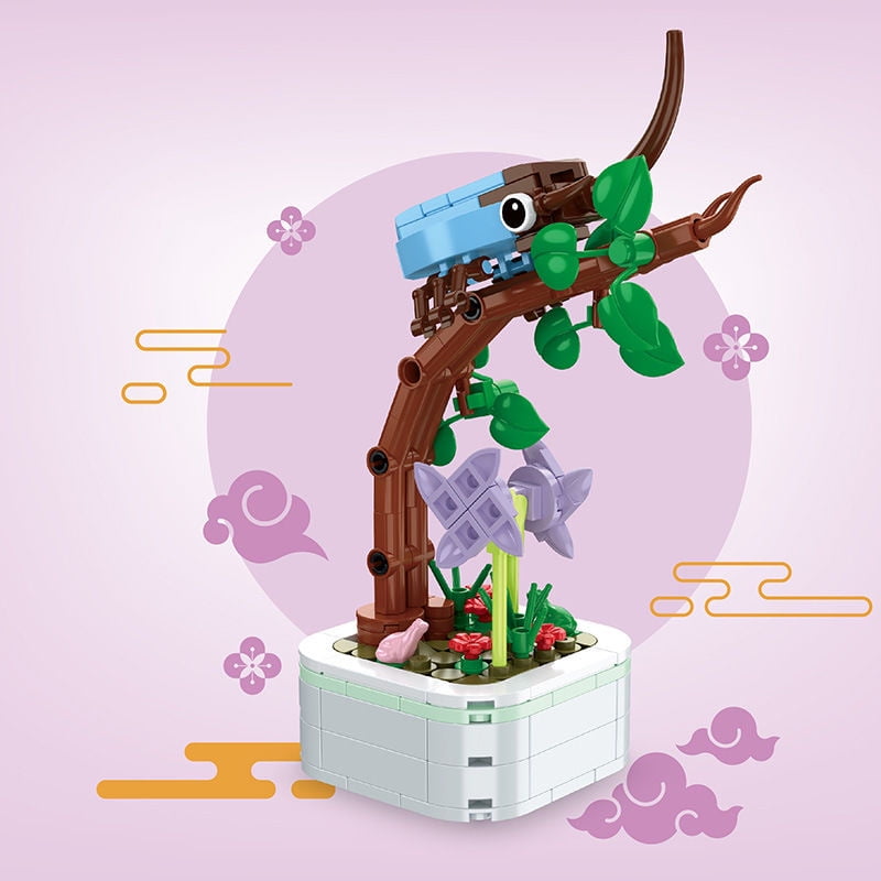 Perpetual Bouquet Tulip Flower Building Block 3D Model Home Decoration ...