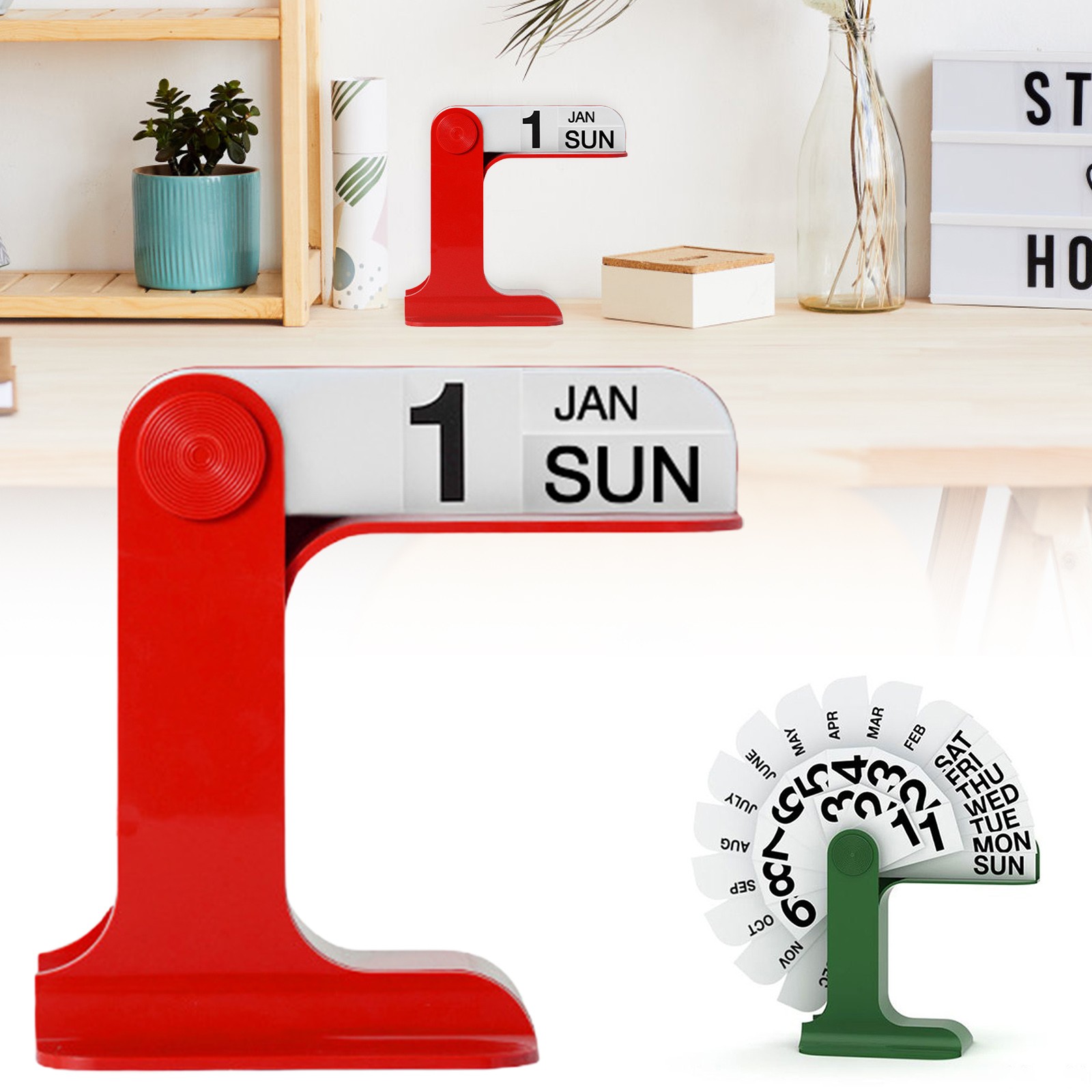 Perpetual Flip Desk Calendar 2025-2026, Daily, Weekly & Monthly ...
