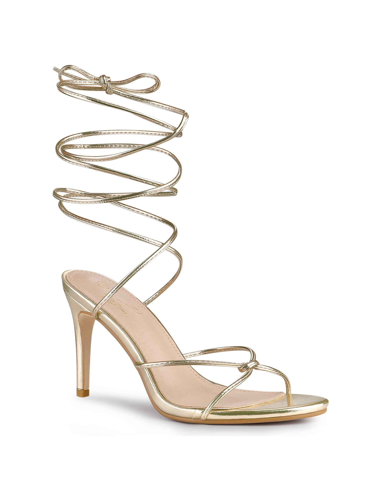 Perphy Lace Up Slingback Strappy Stiletto Heels Sandals for Women ...