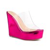 BAMBOO Women's Clear Band Platform Wedge Slide - Walmart.com
