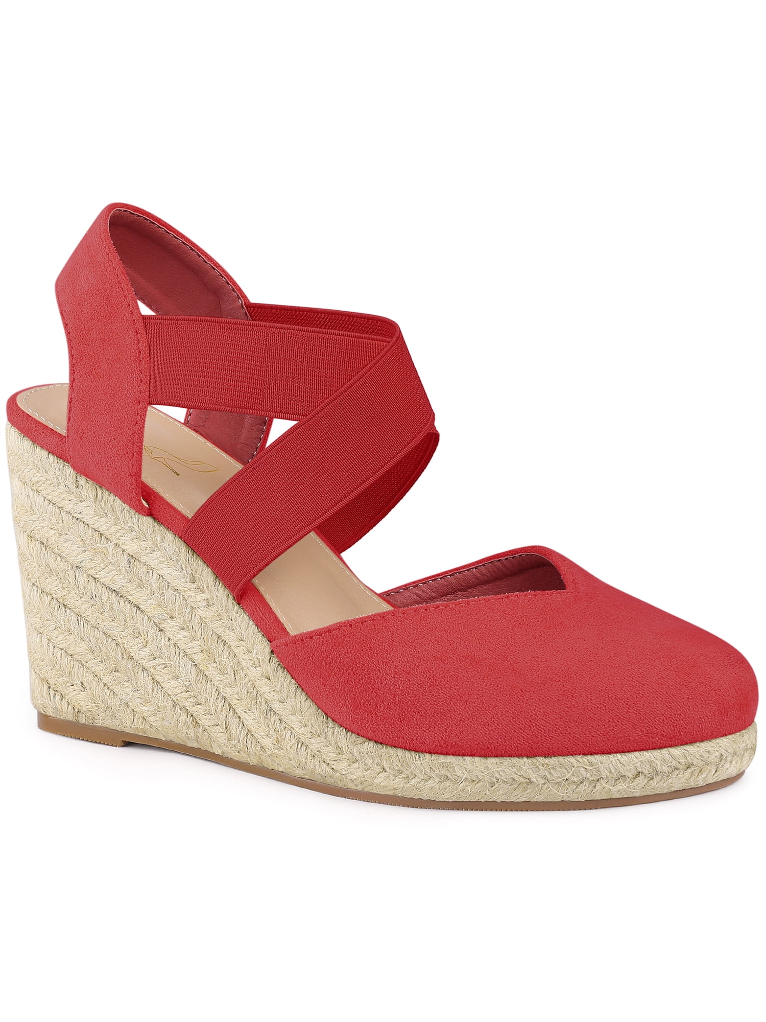 BLISSFUL STEP Women's Shoes Crisscross Strap Closed Toe Espadrille ...