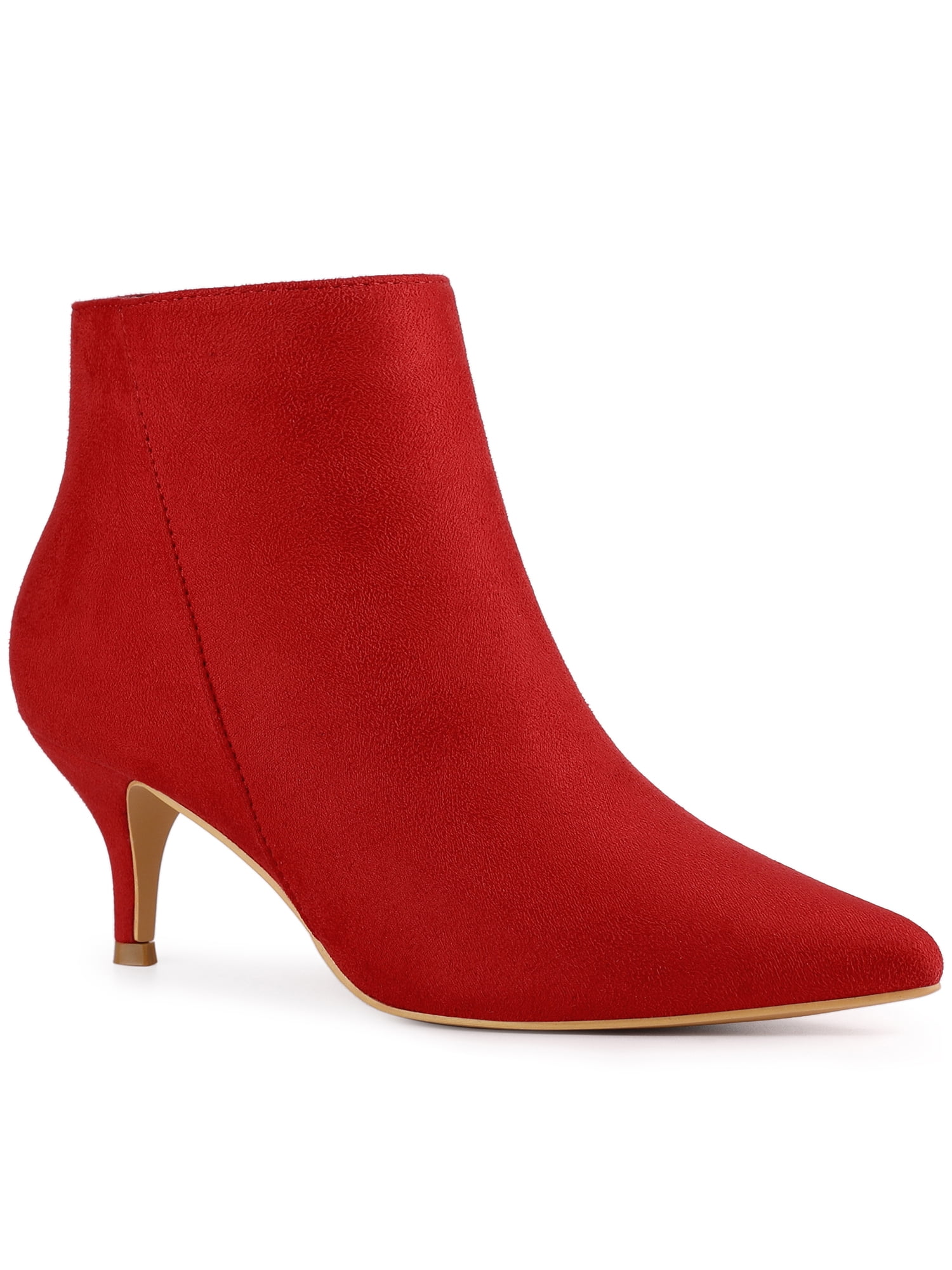 Perphy Women Pointed Toe Side Zip Stiletto Heels Ankle Boots - Walmart.com
