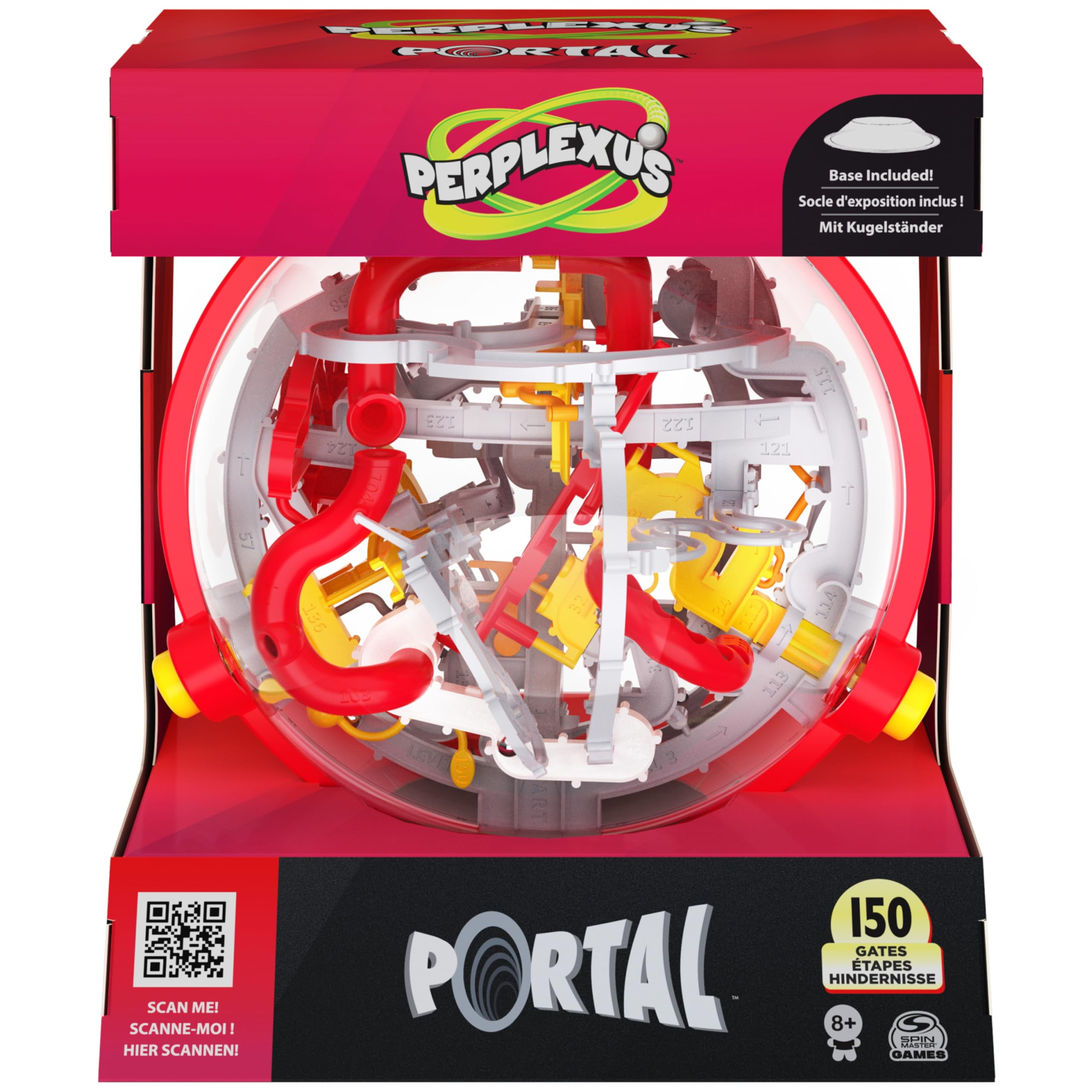 Perplexus Portal 3D Puzzle Ball 150 Obstacles, Maze Fidget Toy, Kids ...