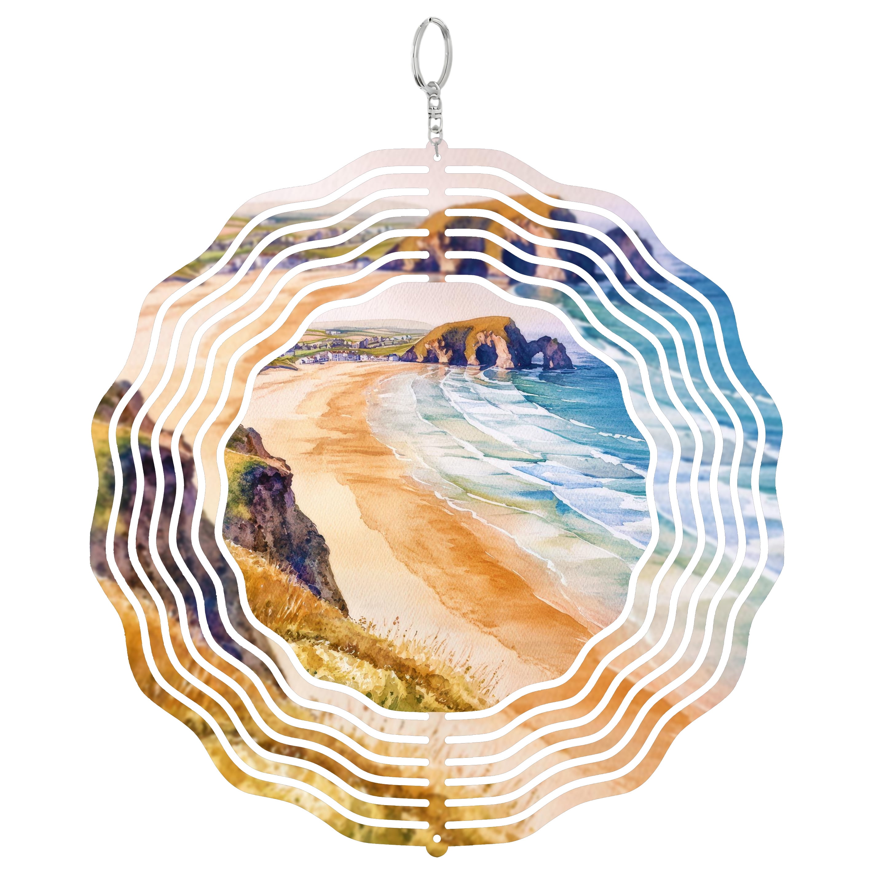 Perranporth Beach Wind Spinner, Kinetic 3D Seaside Garden Art Decor ...