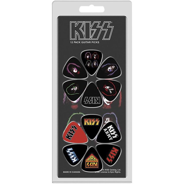 Perri's KISS Medium Gauge Guitar Pick 12 Pack - Walmart Business Supplies