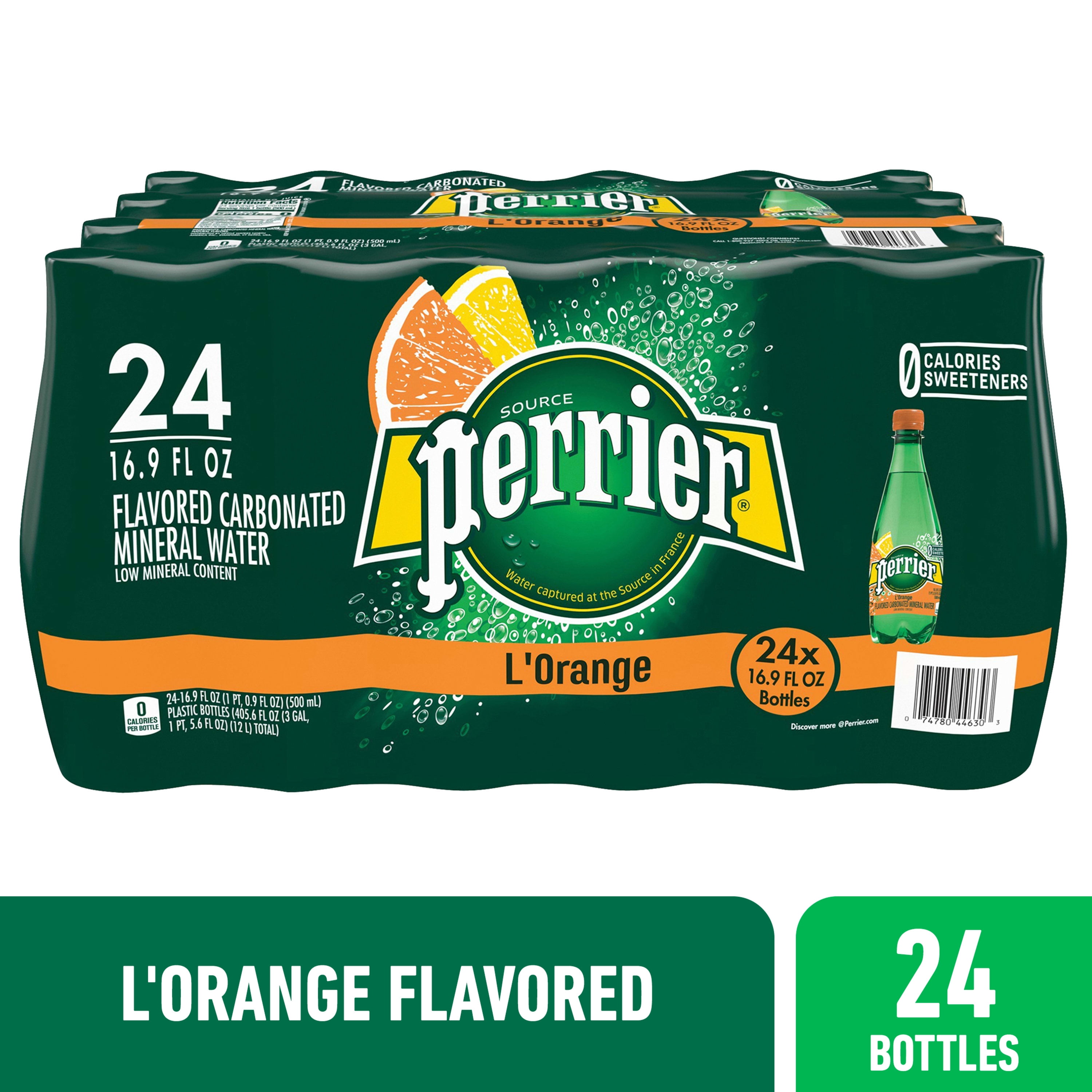 Perrier L'Orange Flavored Sparkling Water, 405.6 fl oz, 24 Pack Plastic Water Bottles - Walmart.com