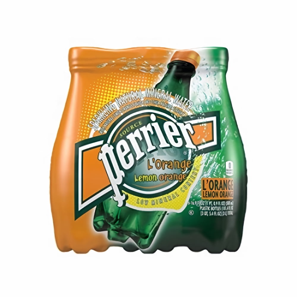 Perrier L'Orange Sparkling Natural Mineral Water (Lemon Orange) - 16.9 oz 6pk bottles (Pack of 5 ...