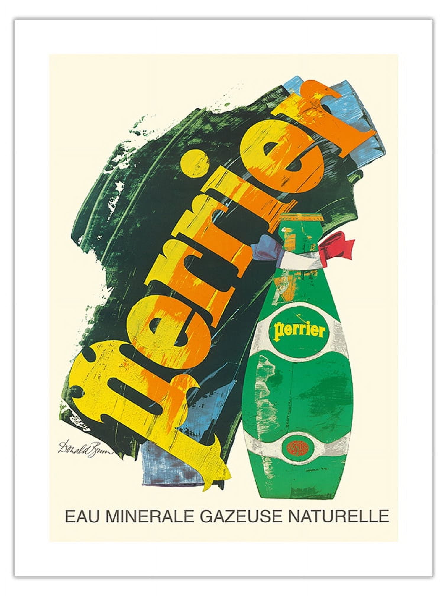 Perrier - Natural Sparkling Mineral Water - Vintage Advertising Poster ...