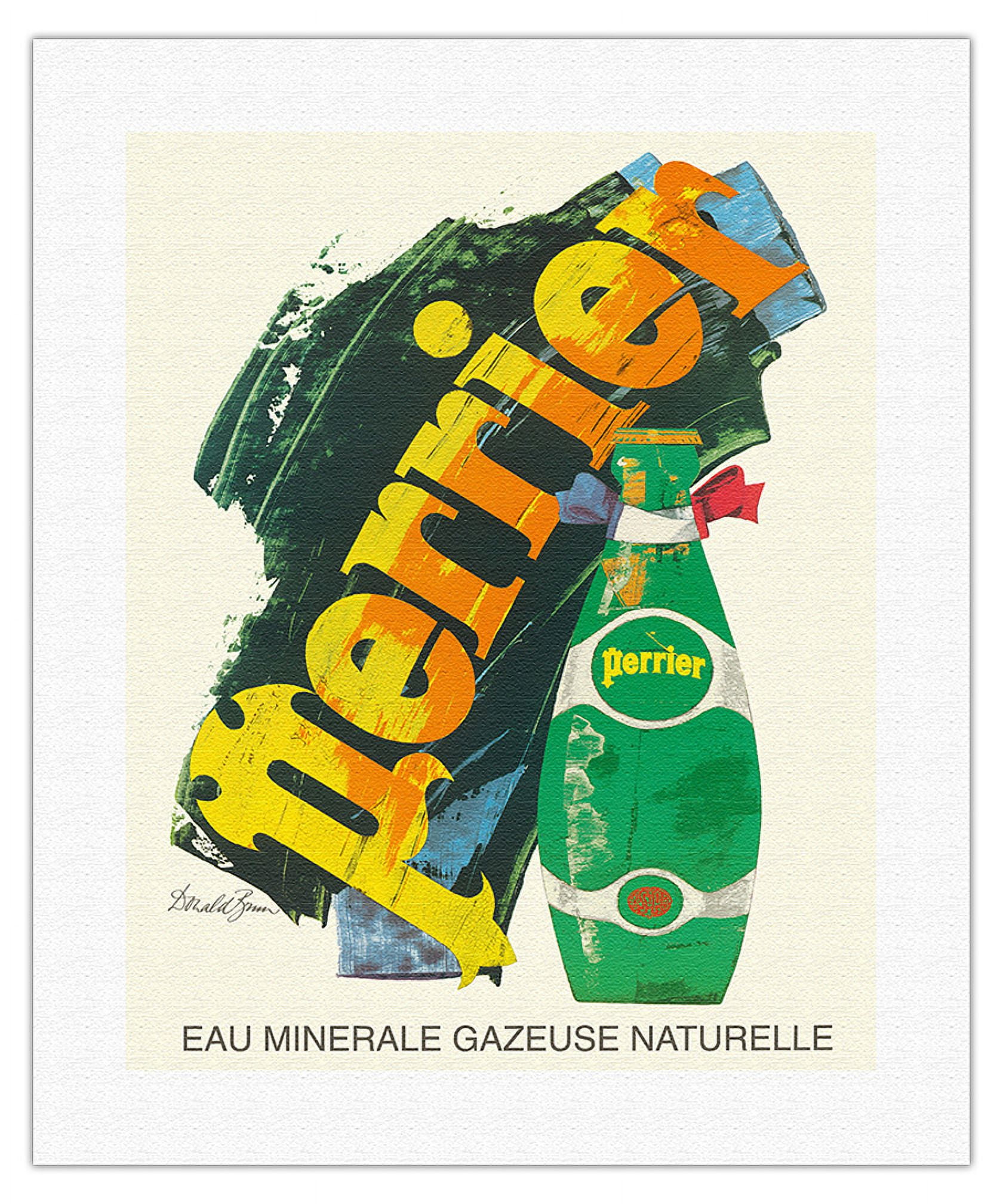 Perrier - Natural Sparkling Mineral Water - Vintage Advertising Poster ...