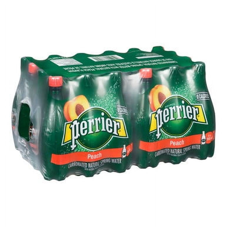 Perrier Sugar-Free Peach Flavored Sparkling Water, PET Bottles, 500ML ...