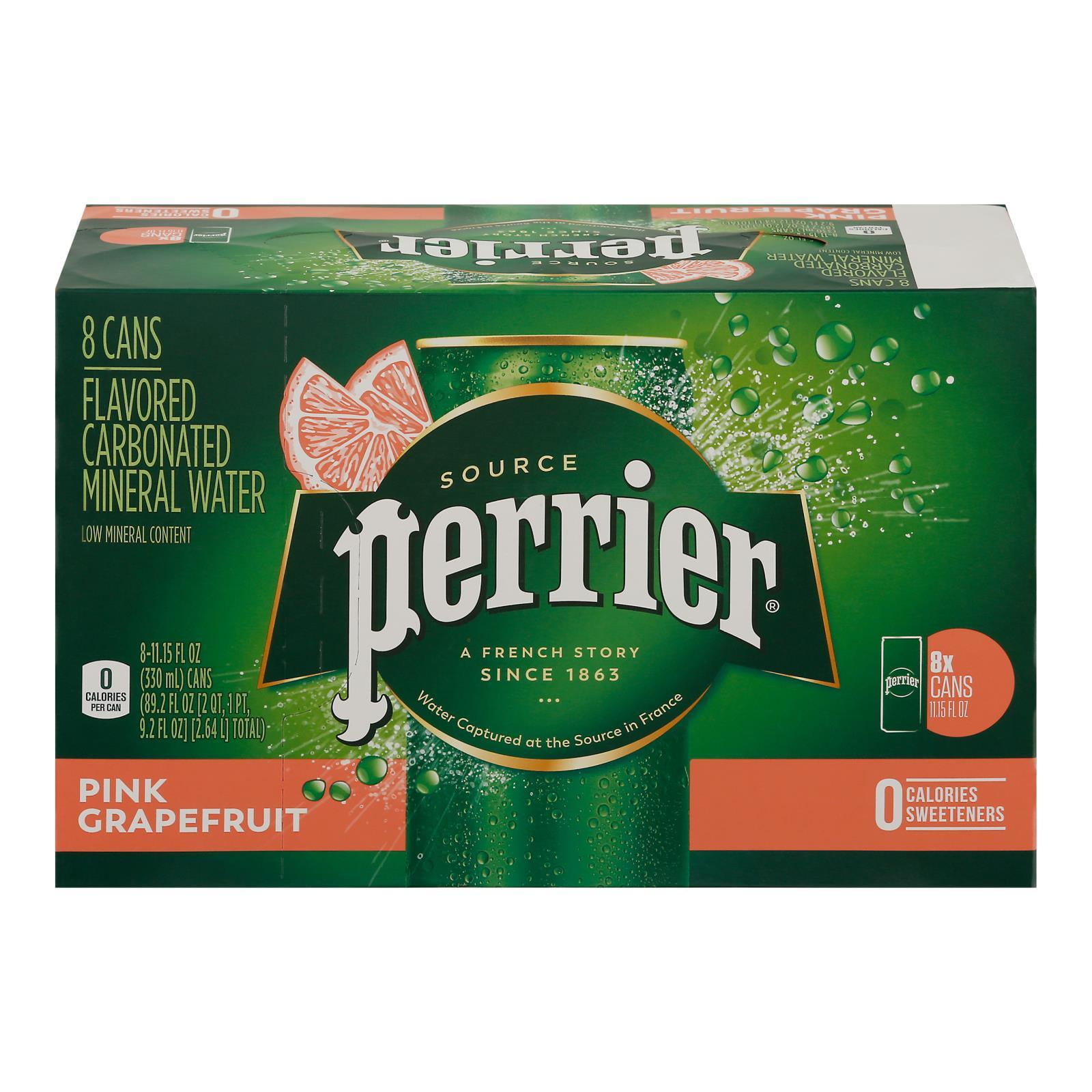 Perrier - Sparkling Mineral Water with Pink Grapefruit - Case of 3-8/11.15Z - Walmart.com