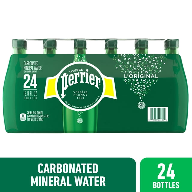 Perrier Original Natural Mineral Sparkling Water, 24 Pack, 405.6 fl oz Plastic Bottles - Walmart.com