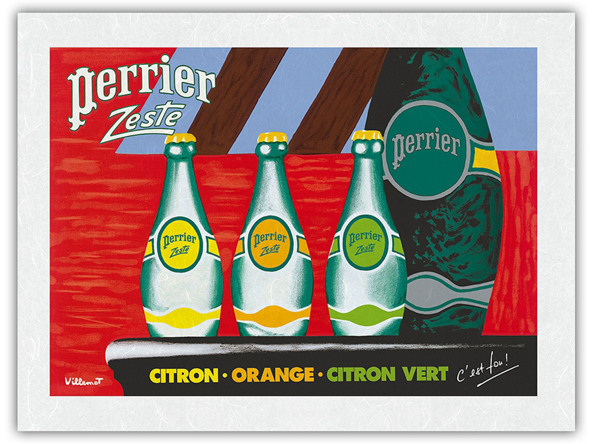 Perrier Zest - Lemon Orange Lime Sparkling Waters - Vintage Advertising ...