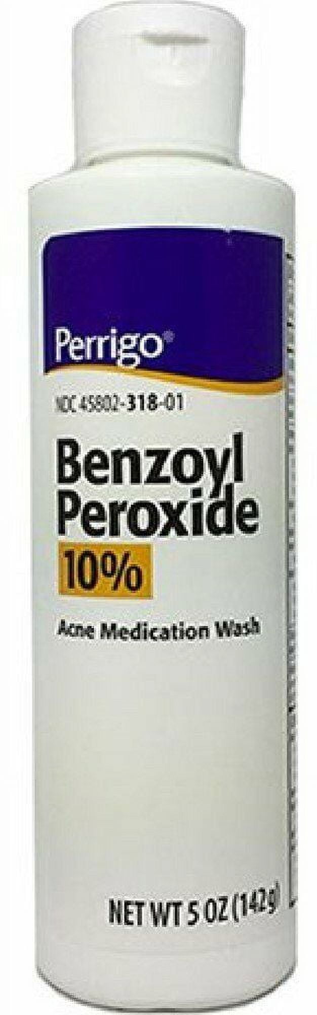 Perrigo Benzoyl Peroxide 10% Acne Medication Face Cleansing Wash For ...