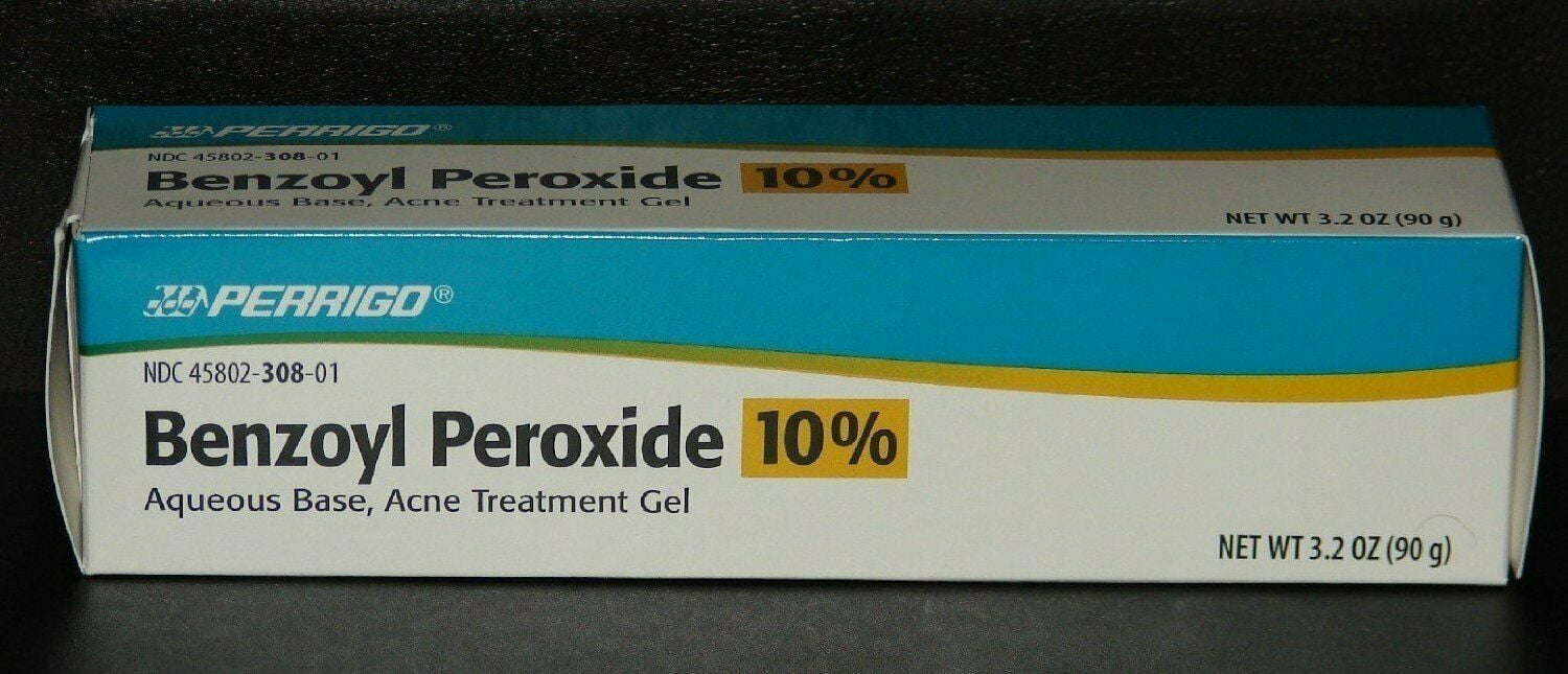 Perrigo Benzoyl Peroxide 10% Aqueous Base Acne Treatment Gel 3.2 oz 2 ...