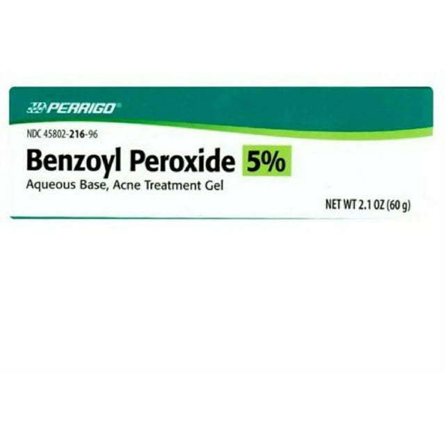 Perrigo Benzoyl Peroxide 5% Aqueous Base Acne Treatment Gel 2.1 oz, 2 ...