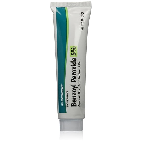 Perrigo Benzoyl Peroxide 5% Acne Treatment Gel, Spot Treatment for ...