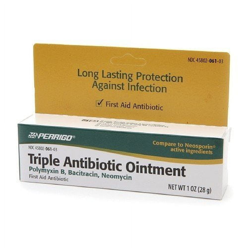 Perrigo Triple Antibiotic Ointment 1 oz, Bacitracin Zinc First Aid for ...