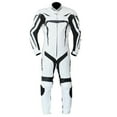 Perrini 1 PC White & Black Genuine Cowhide Leather Motorcycle Riders ...