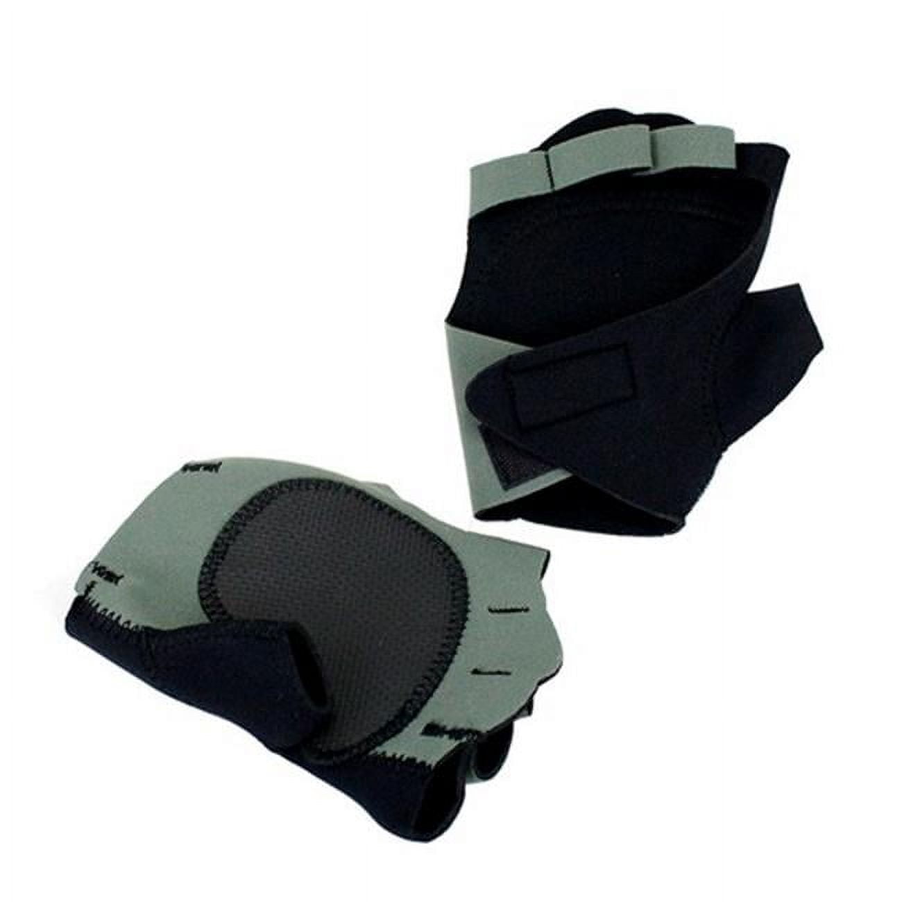 Perrini Gray Fingerless Sport Gloves with Cloth Tie Wrist Strap with ...