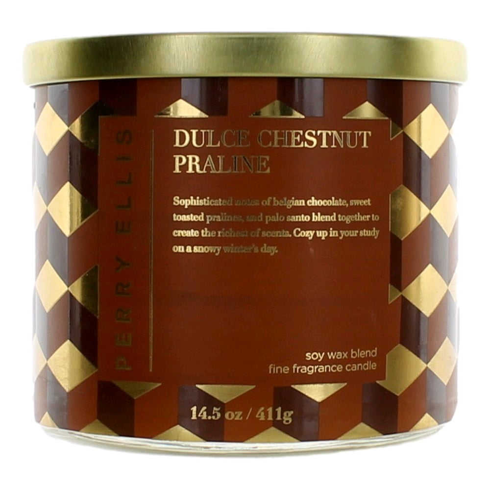 Dulce Chestnut Praline 3 Wick Candle by Perry Ellis - Walmart.com