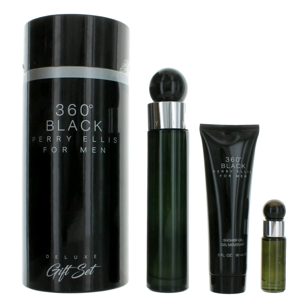Perry Ellis 360 Black by Perry Ellis, 3 Piece Gift Set for Men ...