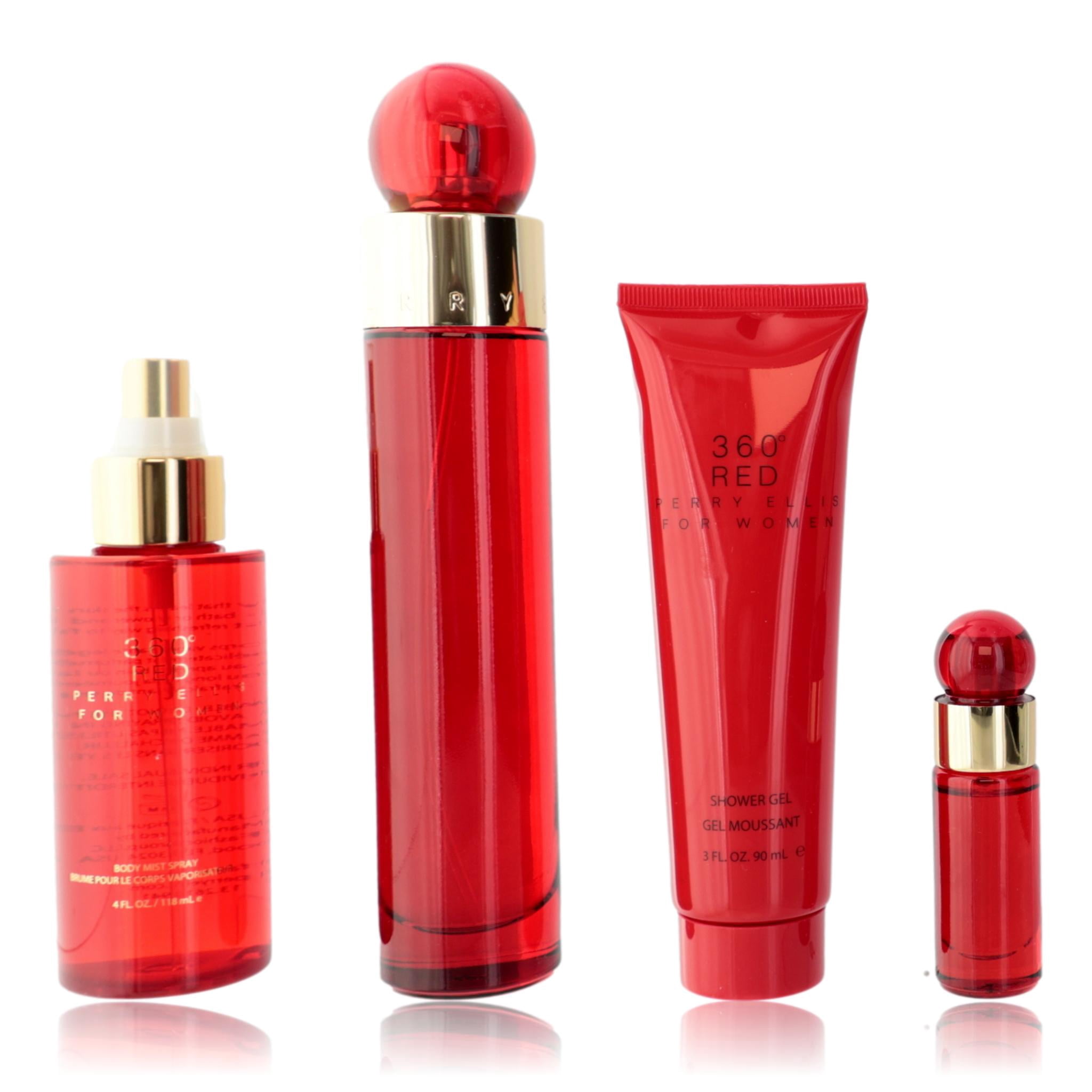 Perry Ellis 360 Red by Perry Ellis, 4 Piece Gift Set for Women ...