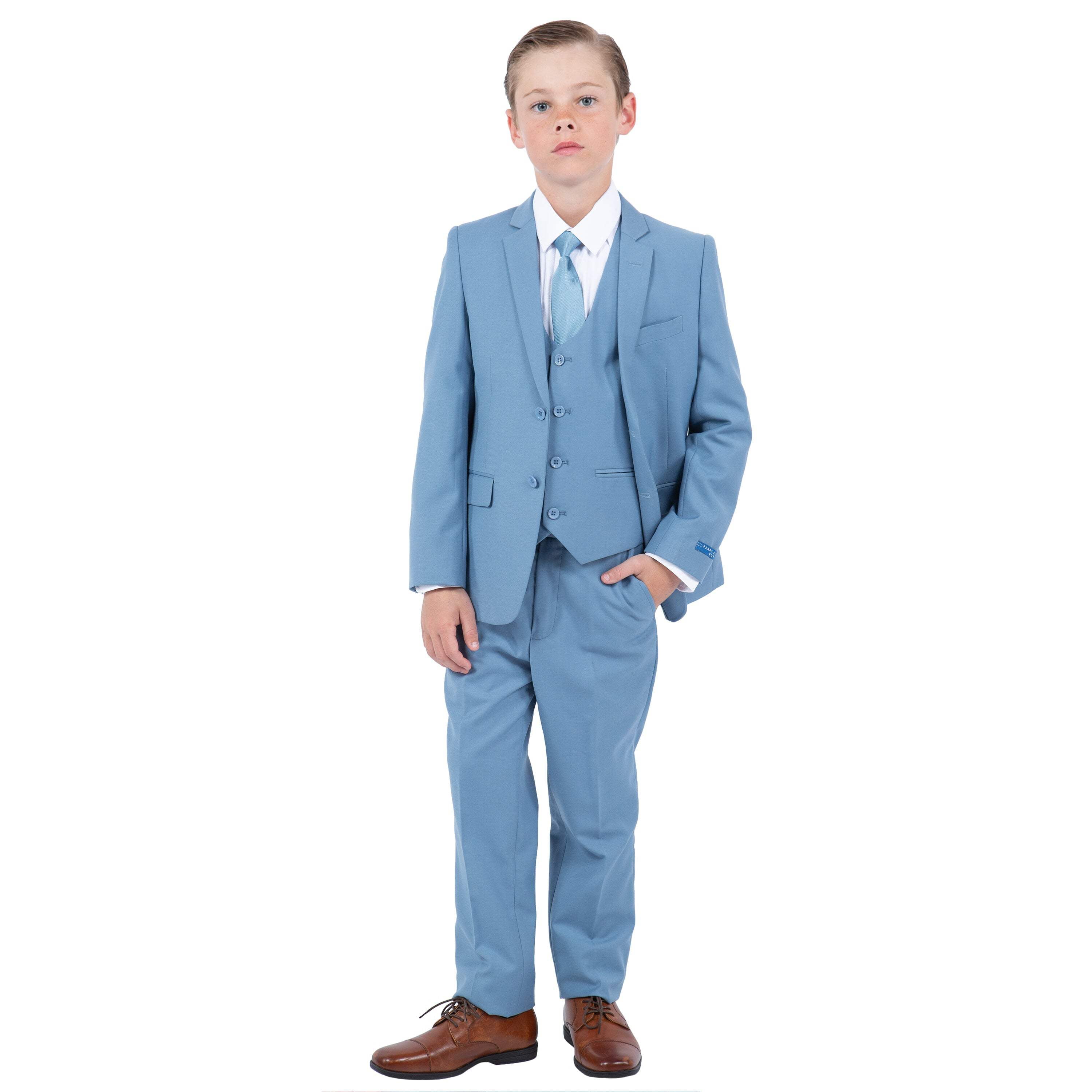 Perry Ellis Boy's 5pc Solid Suit - Walmart.com